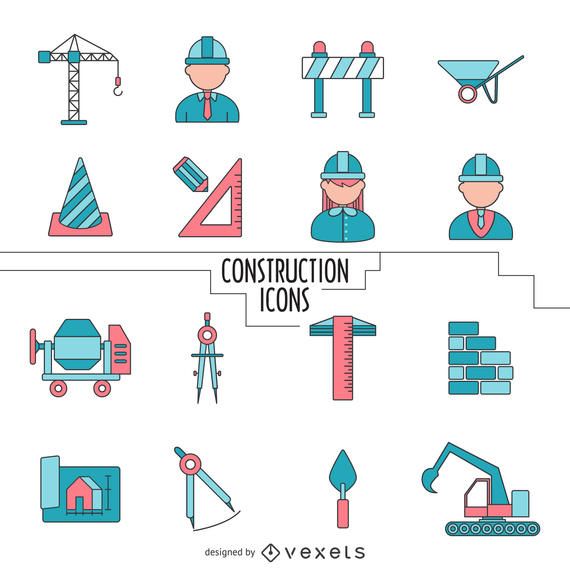 Colección De Iconos De Construcción - Descargar Vector