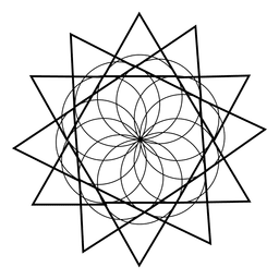 Hexagon formation sacred geometry drawing - Vector download