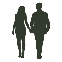 Couple Walking Silhouette Formal PNG & SVG Design For T-Shirts