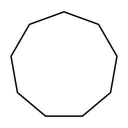 Nonagon Objects Nonagon Shape Black" Art Print For Sale By Keplercat