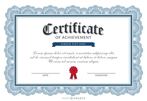 Certificate Of Achievement Template Vector Download