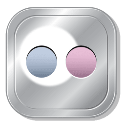 Flickr Metallic Button PNG & SVG Design For T-Shirts