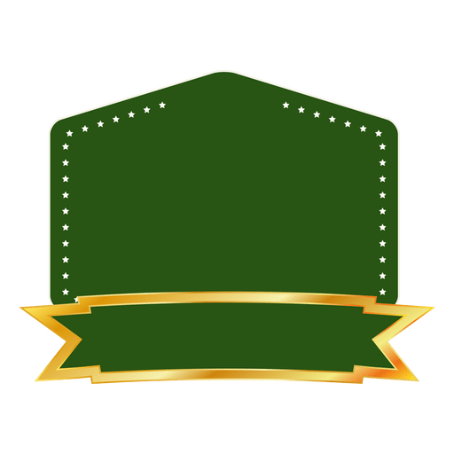 Green rectangular emblem - Transparent PNG & SVG vector file