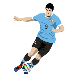 Luis Suarez Cartoon PNG & SVG Design For T-Shirts