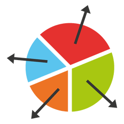 Pie Chart With Arrows PNG & SVG Design For T-Shirts