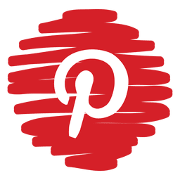 Pinterest Distorted Round Icon PNG & SVG Design For T-Shirts