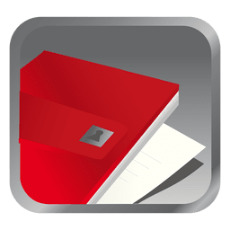 Red File Square Icon PNG & SVG Design For T-Shirts