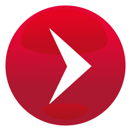 Red Play Round Button PNG & SVG Design For T-Shirts