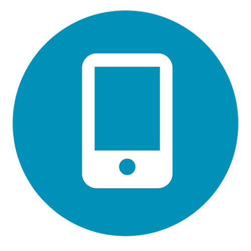 Blue Cell Phone Icon