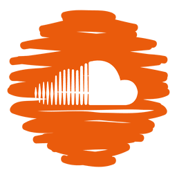 Diseño PNG Y SVG De Soundcloud Distorsionado Icono Redondo Para Camisetas