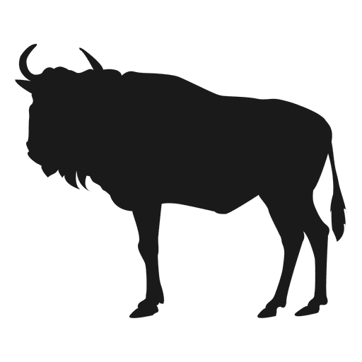 Wildebeest silhouette - Transparent PNG & SVG vector file