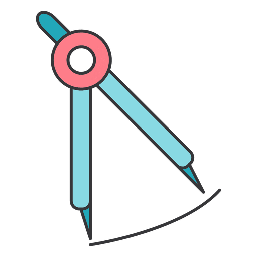 Blue compass measuring bow - Transparent PNG & SVG vector file