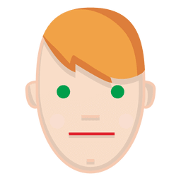 Green Eyes Neutral Face Guy PNG & SVG Design For T-Shirts