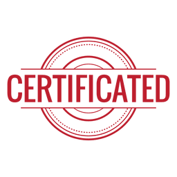 Certificated Red Rounded Transparent PNG & SVG Vector