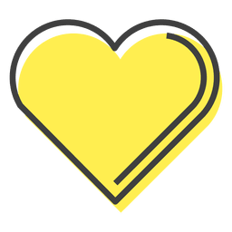 Yellow Heart Friendship Happy PNG & SVG Design For T-Shirts