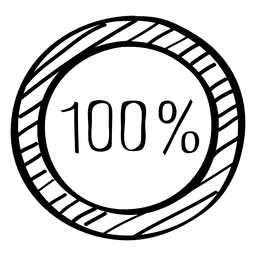 Infografik 100 Prozent Gekritzel PNG- Und SVG-Design Für T-Shirts