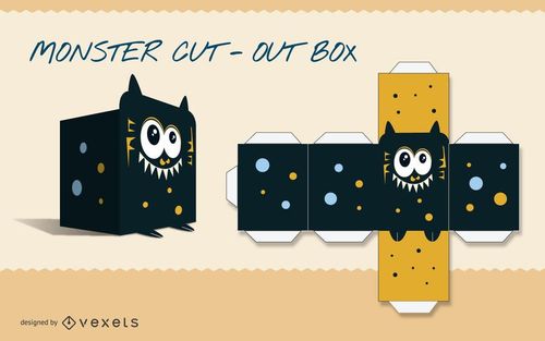 Monster Paper Craft Template Vector Download