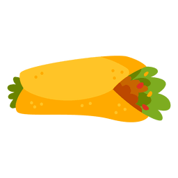 Diseño PNG Y SVG De Comida De Dibujos Animados De Burrito Para Camisetas