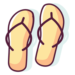 Flip Flops Cartoon PNG & SVG Design For T-Shirts
