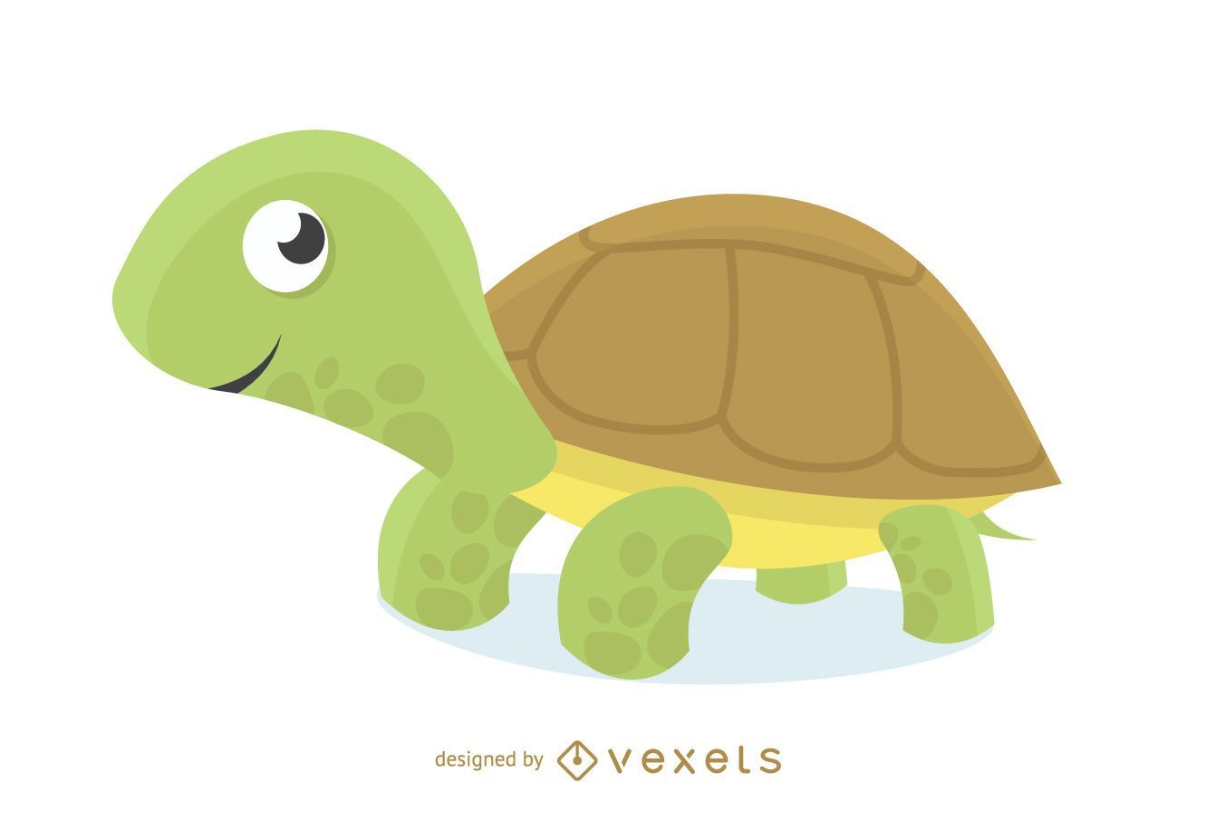 Desenhos animados amigáveis da ilustração da tartaruga - Baixar Vector