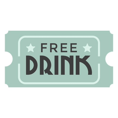 Free Drink Ticket PNG SVG Design For T Shirts