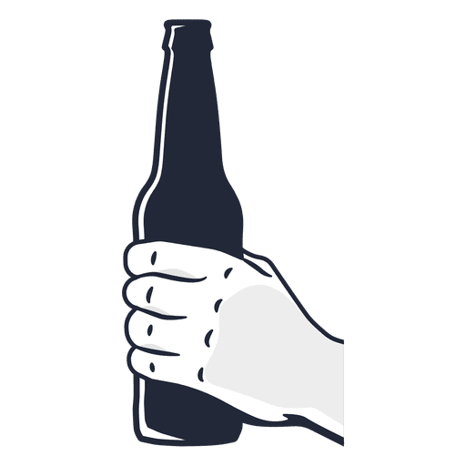 Mano sosteniendo una botella de cerveza - Descargar PNG/SVG transparente
