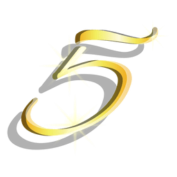 Gold Figure Five Artistic Symbol PNG & SVG Design For T-Shirts