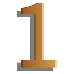 Gold Figure One Solid Symbol PNG & SVG Design For T-Shirts