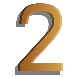 Gold Figure Two Solid Symbol PNG & SVG Design For T-Shirts