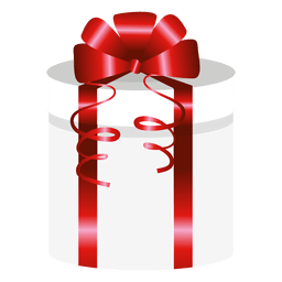 Round Red Wrap Gift Box PNG & SVG Design For T-Shirts
