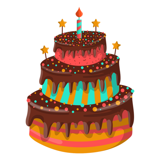 Ilustración De Pastel De Cumpleaños De Chocolate Descargar Png Svg
