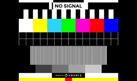 Colorful No Signal TV Illustration Vector Download