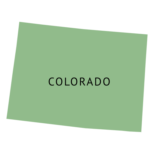 Mapa plano del estado de Colorado - Descargar PNG/SVG transparente