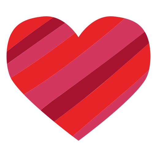 Pegatina corazón de rayas - Descargar PNG/SVG transparente