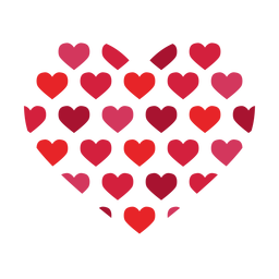 Heart Pattern Sticker PNG & SVG Design For T-Shirts