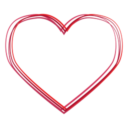 Diseño PNG Y SVG De Vinilo Decorativo Líneas En Forma De Corazón Para ...