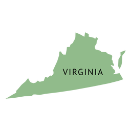 Virginia State Plain Map PNG & SVG Design For T-Shirts