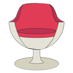 Modern Chair Cartoon PNG & SVG Design For T-Shirts