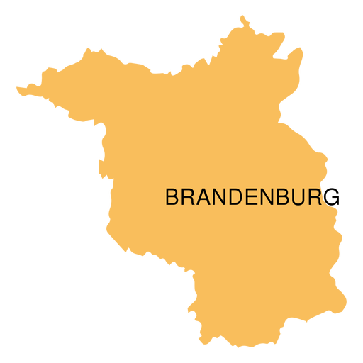 Brandenburg state map - Transparent PNG & SVG vector file