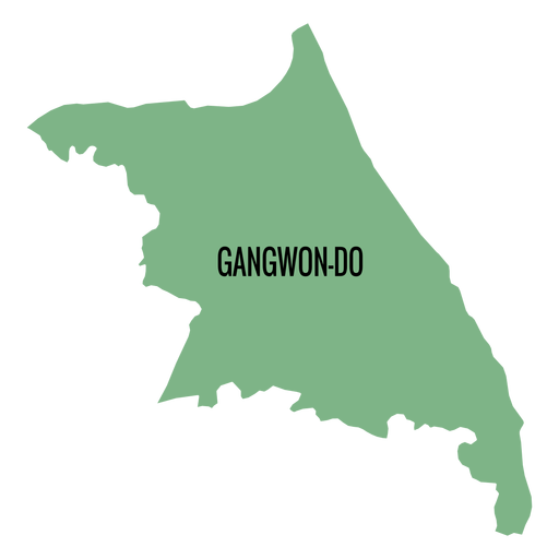 Gangwon do province map - Transparent PNG & SVG vector file