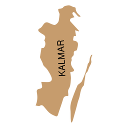 Kalmar Grafschaftskarte PNG- Und SVG-Design Für T-Shirts