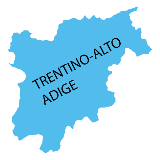 Trentino south tyrol region map - Transparent PNG & SVG vector file
