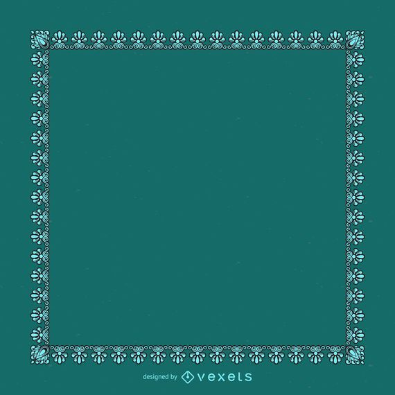 Elegante Marco Decorativo Azul - Descargar Vector