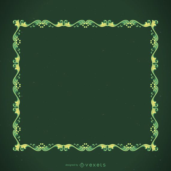 Marco Decorativo Verde - Descargar Vector