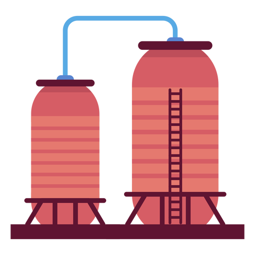 Factory liquid containers illustration - Transparent PNG & SVG vector file