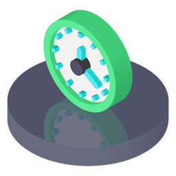 Isometric Clock Icon PNG & SVG Design For T-Shirts