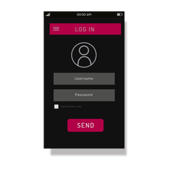 Pink Login Menu Interface PNG & SVG Design For T-Shirts