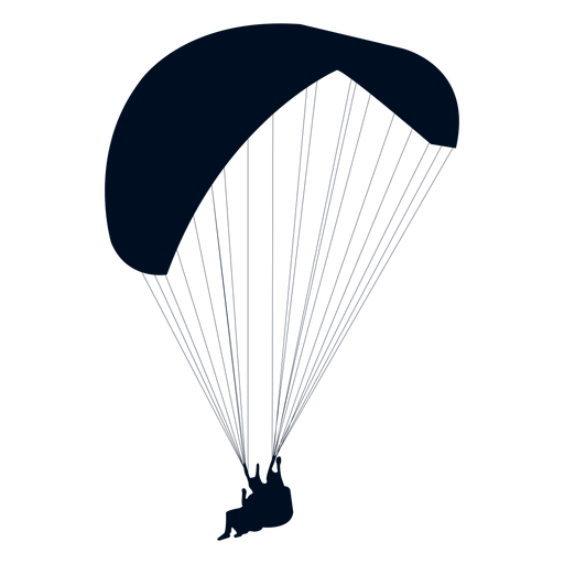 Silueta de parapente en tándem - Descargar PNG/SVG transparente