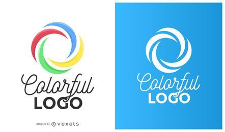 Colorful Circle Curves Logo Vector Download