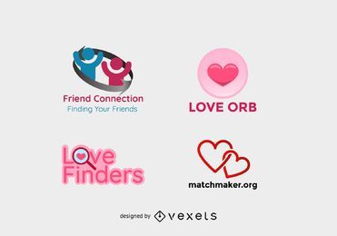 Dating And Friends Logos Vector Download